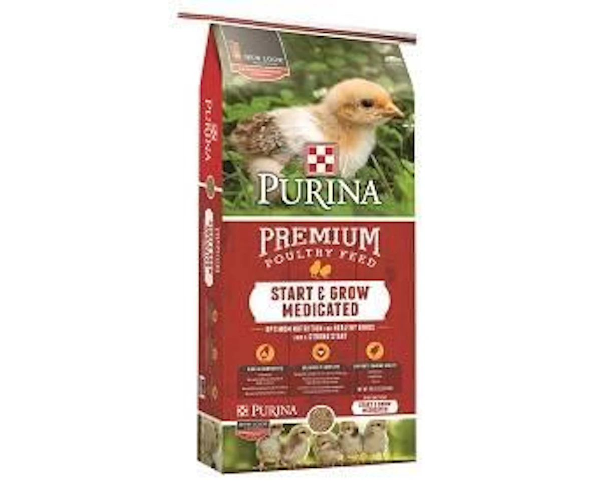 Purina Animal Nutrition Start & Grow premium poultry feed From: Purina ...
