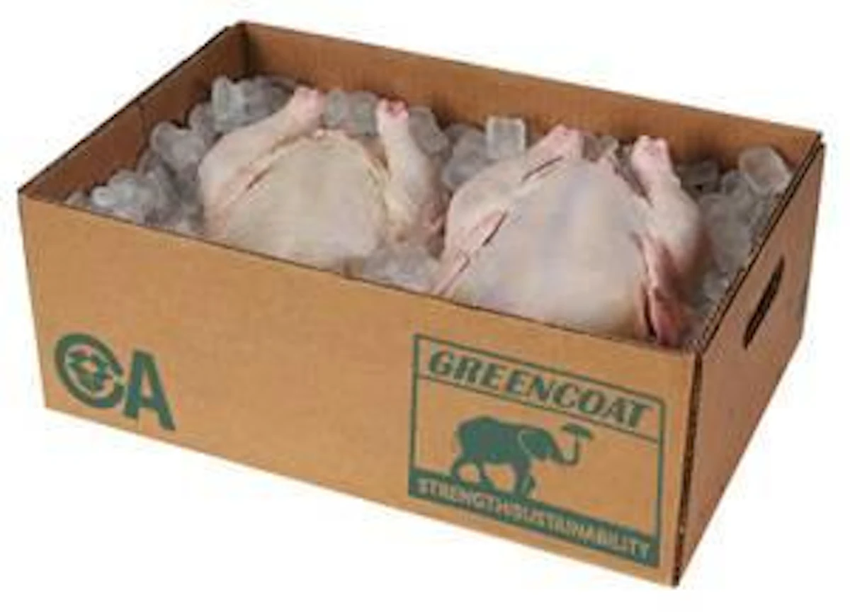 Interstate Container Cambridge Greencoat waxless poultry box ...