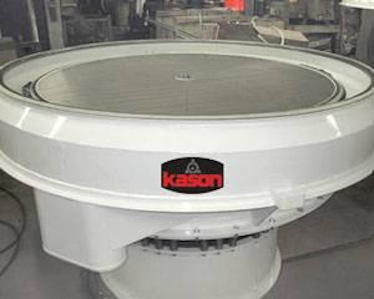 Kason vibratory screener model K72-1K-SS From: Kason Corporation ...