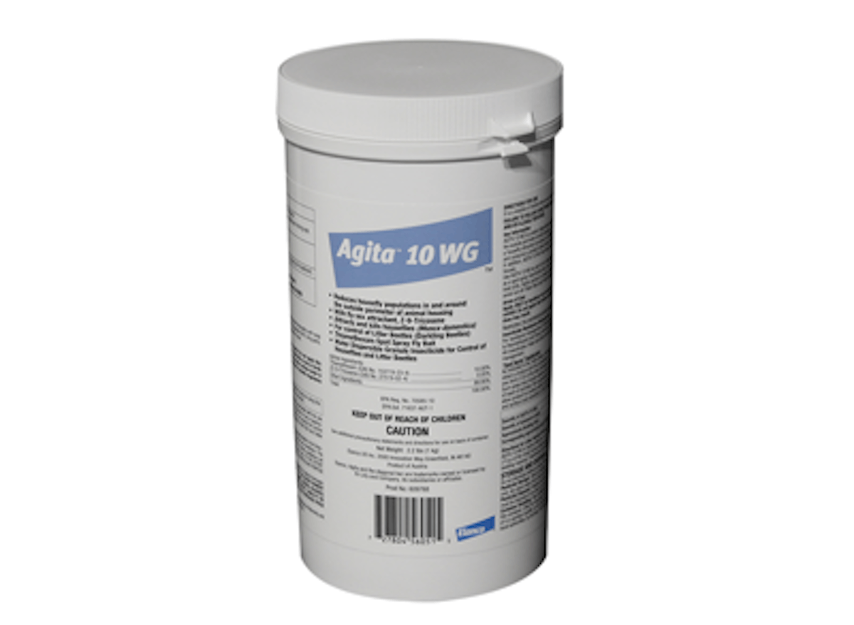 Elanco Agita 10 WG insecticide for fly and beetle control From: Elanco ...