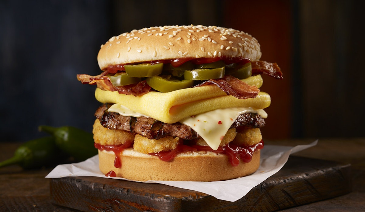 New burger at carl's jr store