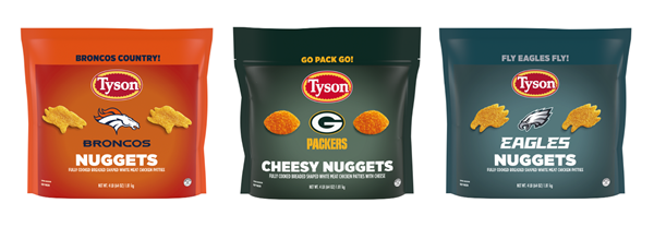 Tyson nuggets pay tribute to Broncos, Packers, Eagles | WATTPoultry.com