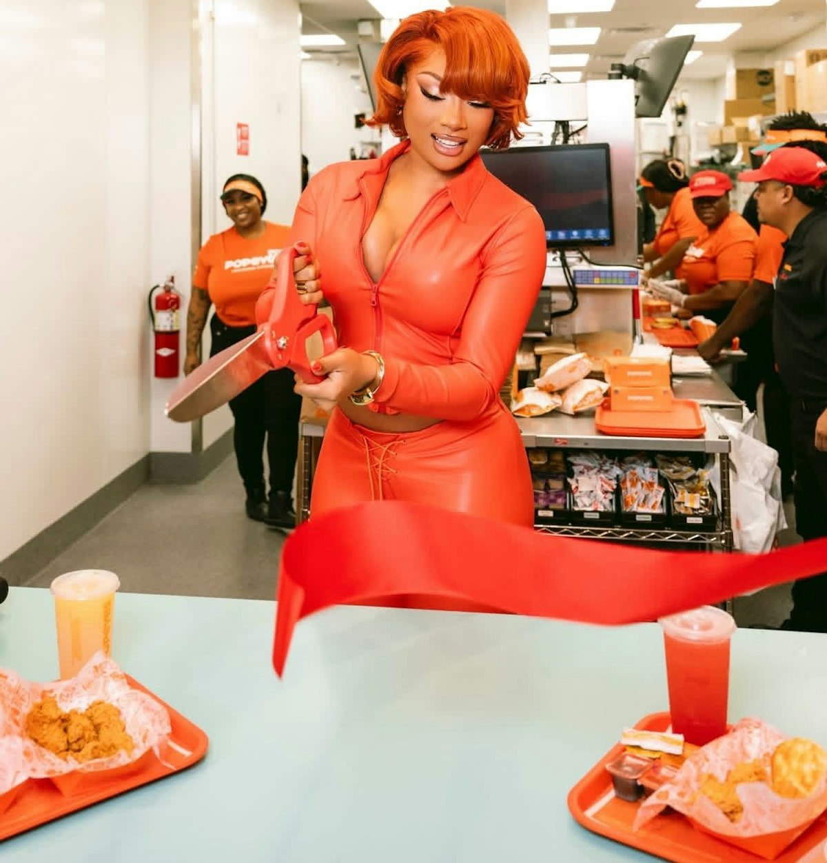 Rapper Megan Thee Stallion opens Popeyes restaurant in Miami ...
